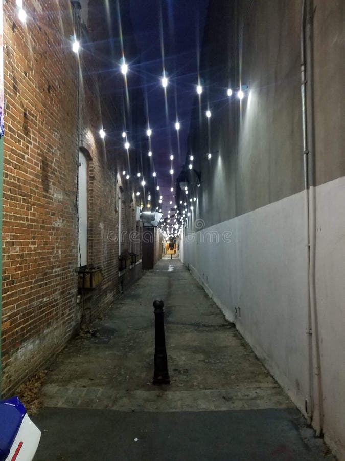 Alley way asthetic stock image. Image of night, architecture - 217946833
