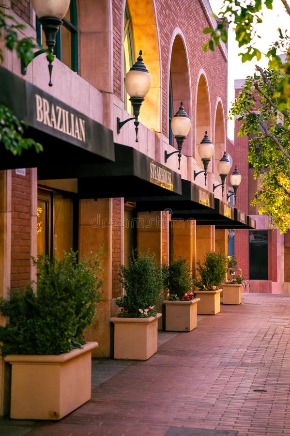 Alley Way Full of Restaurants in Glendale Editorial Photography - Image ...