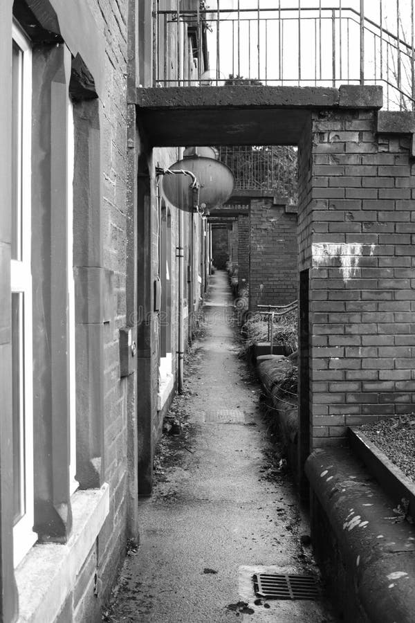 Alley way stock image. Image of alley, residential, white - 96946233