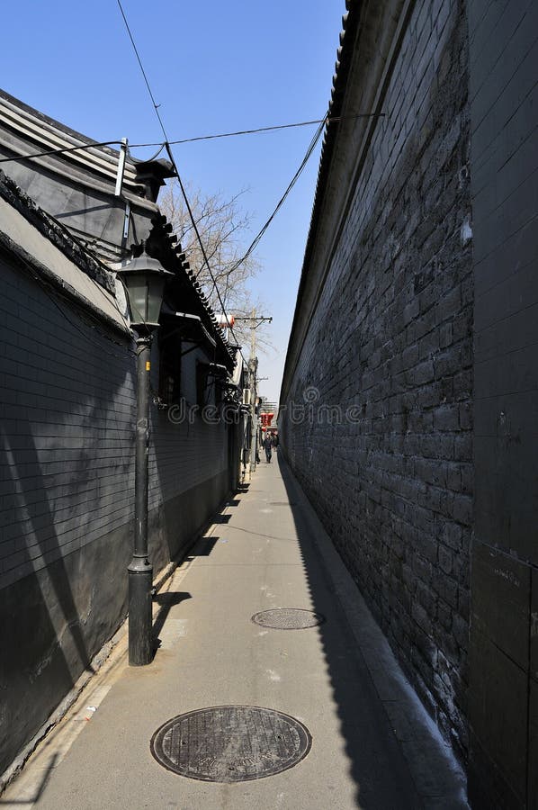 The alley ways of Beijing editorial image. Image of houhai - 31477610