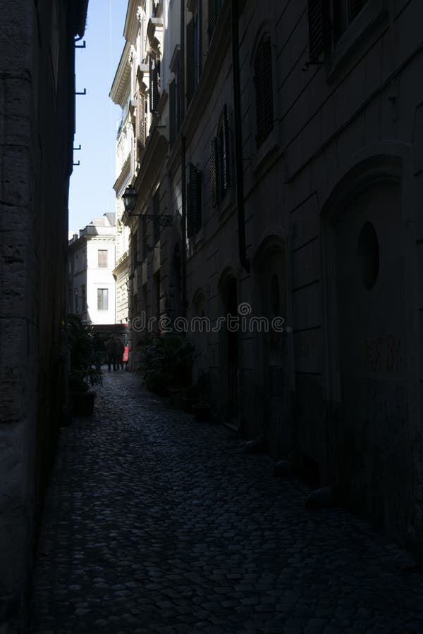 Alleys of the Historic Center Town of Rome Stock Photo - Image of rome ...