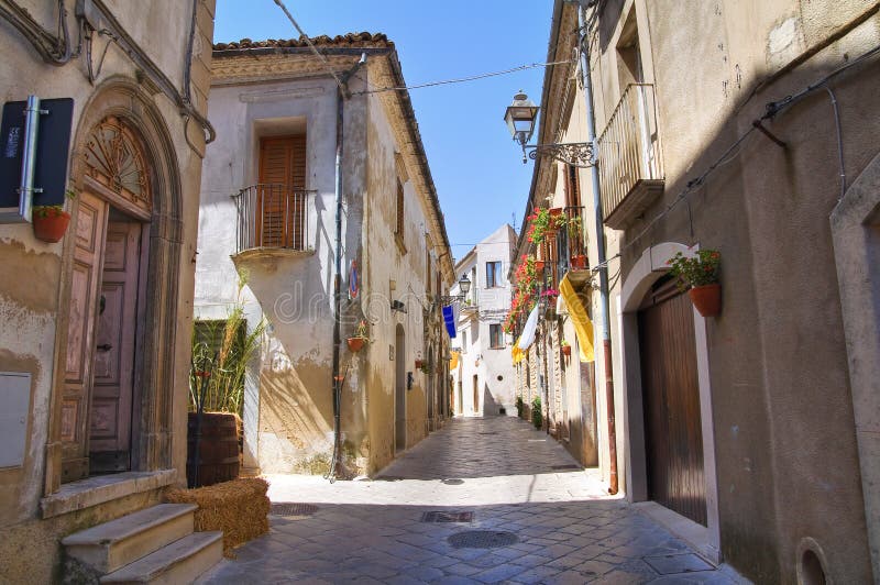 Alleyway. Acerenza. Basilicata. Italy. Stock Image - Image of italy ...
