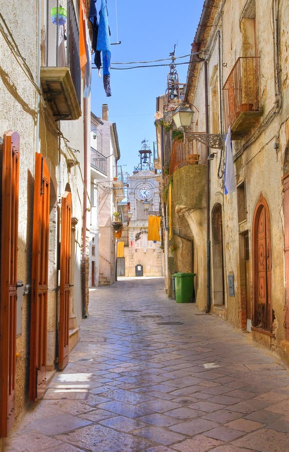Alleyway Acerenza Basilicata Italy Imagem de Stock - Imagem de medieval ...