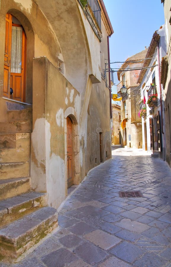 Alleyway. Acerenza. Basilicata. Italy. Stock Image - Image of dwelling ...
