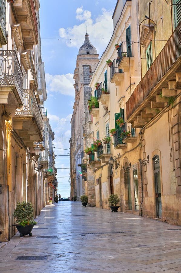 Alleyway. Altamura. Puglia. Italy. Stock Image - Image of belfry ...