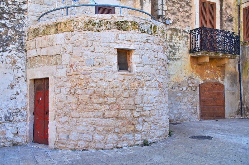 Alleyway. Bitritto. Puglia. Italy. Stock Image - Image of clocktower ...