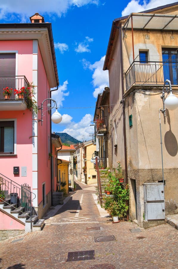 Alleyway. Brienza. Basilicata. Italy. Stock Photo - Image of housing ...