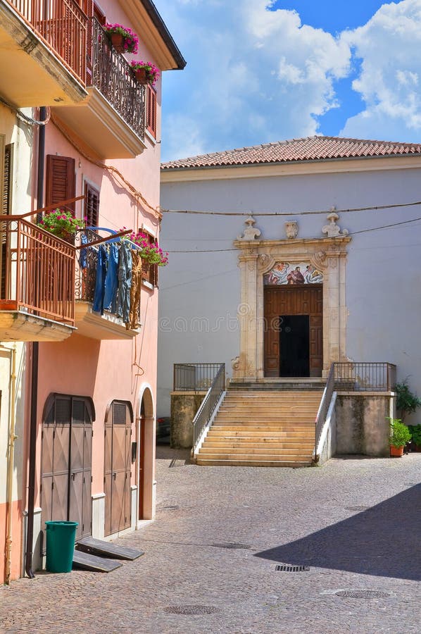 Alleyway. Brienza. Basilicata. Italy. Stock Image - Image of monument ...