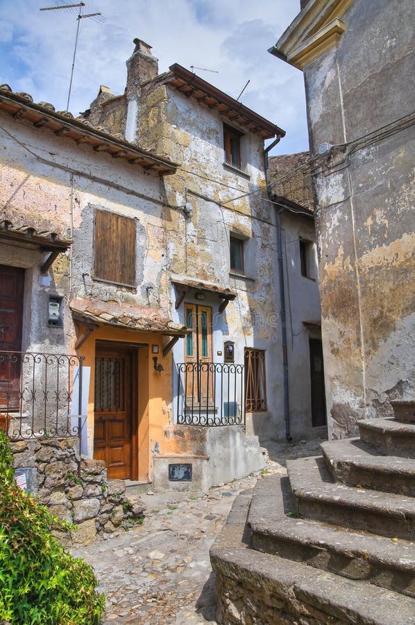 Alleyway. Calcata. Lazio. Italy. Stock Photo - Image of exterior ...