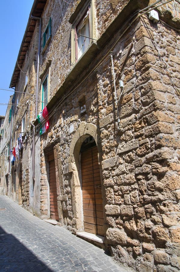 Alleyway. Capranica. Lazio. Italy. Stock Image - Image of italy ...
