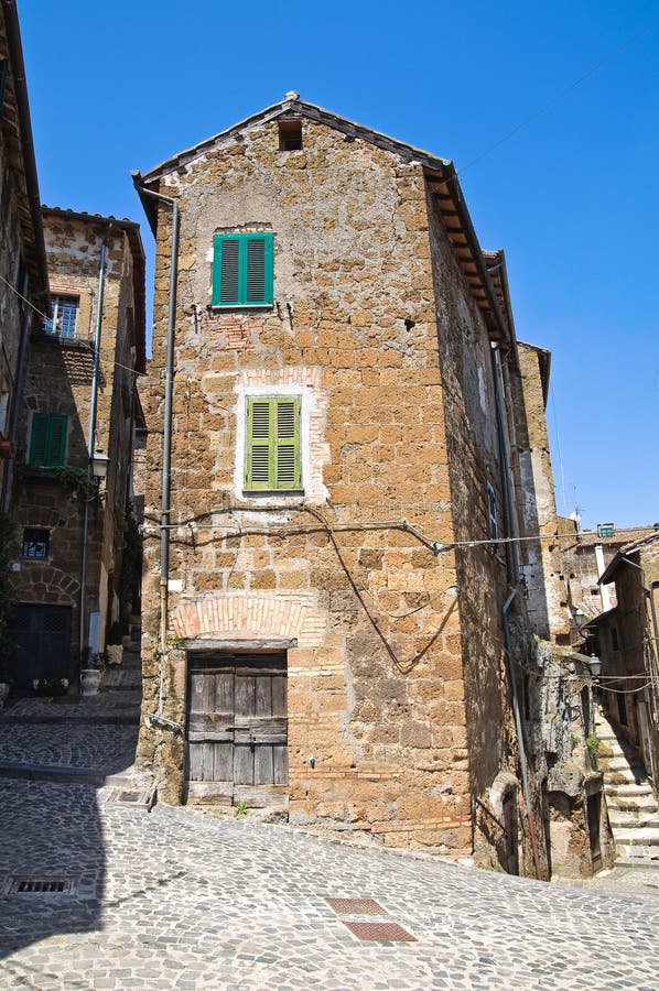 Alleyway. Capranica. Lazio. Italy. Stock Image - Image of dwelling ...