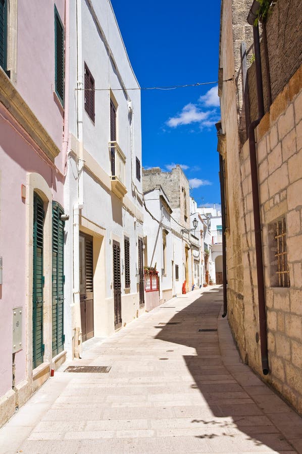 Alleyway. Castro. Puglia. Italy. Stock Image - Image of building ...