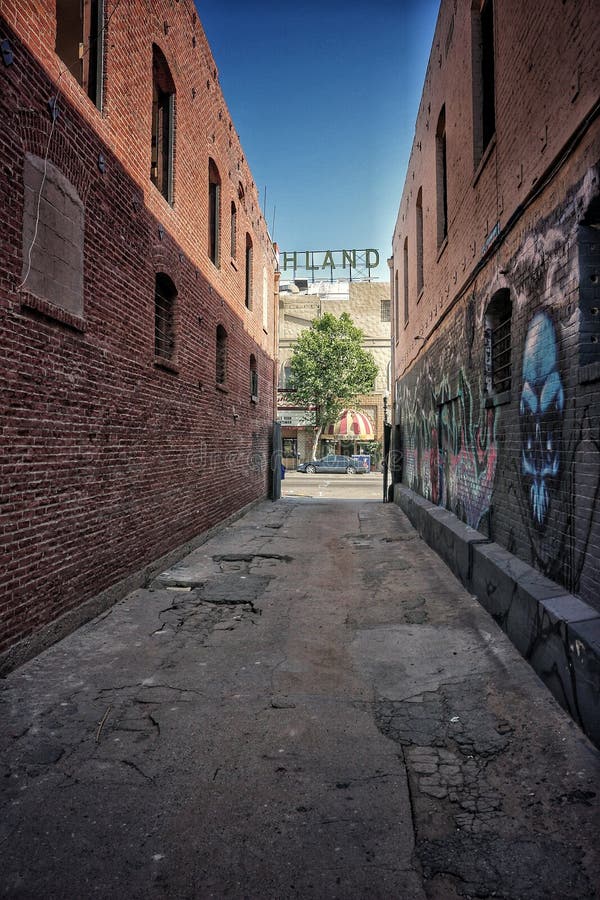 Alleyway stock photo. Image of urban, wall, street, graffiti - 72239076
