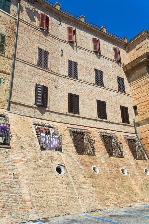 Alleyway. Macerata. Marche. Italy. Stock Photo - Image of historical ...