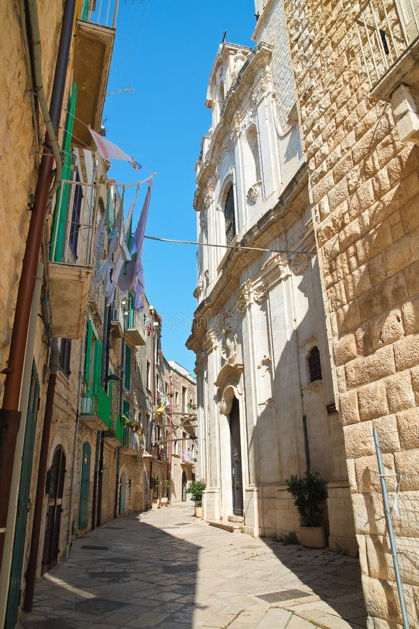 Alleyway. Molfetta. Puglia. Italy. Stock Image - Image of antique ...