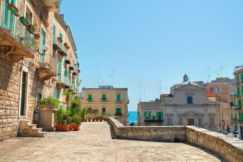 Alleyway. Molfetta. Puglia. Italy. Stock Image - Image of antique ...