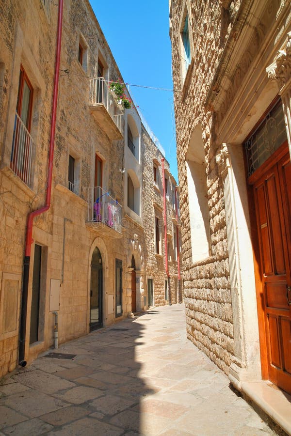 Alleyway. Molfetta. Puglia. Italy. Stock Photo - Image of facade ...