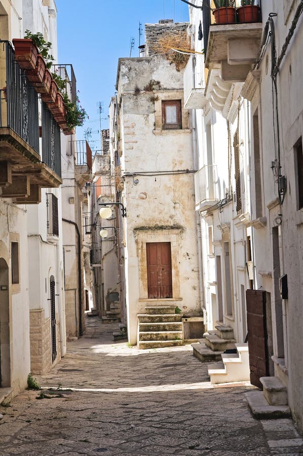 Alleyway. Putignano. Puglia. Italy. Stock Photo - Image of housing ...