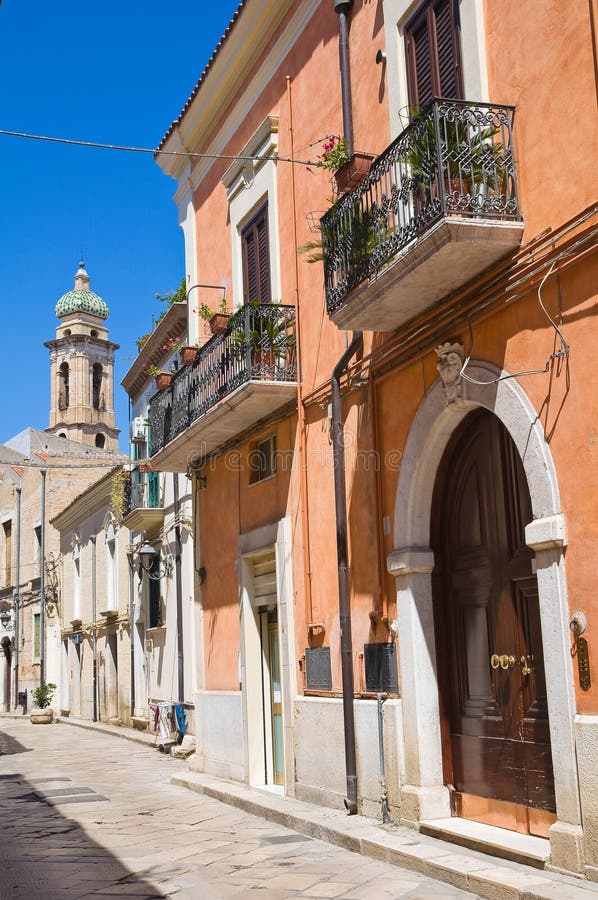 Alleyway. San Severo. Puglia. Italy. Stock Image - Image of belfry ...