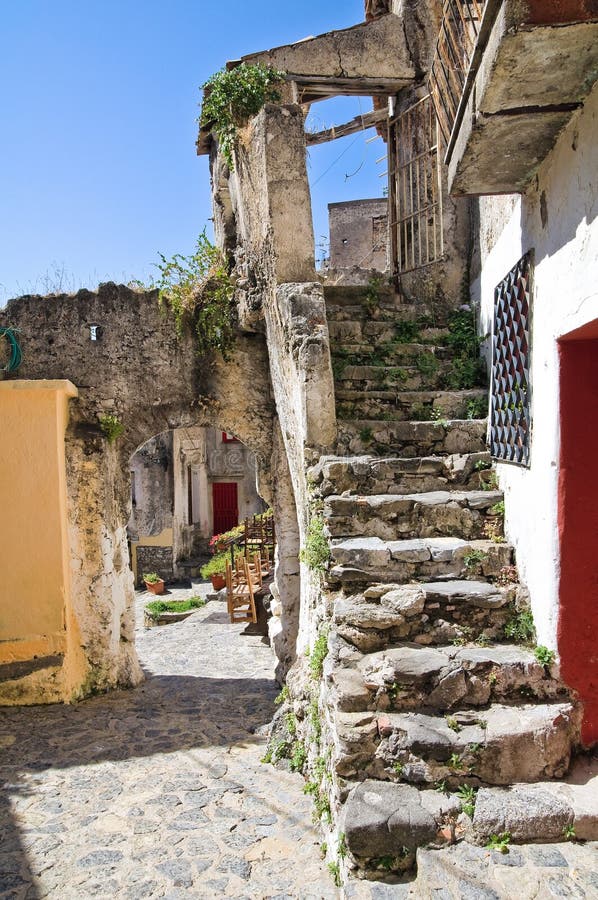 Alleyway. Scalea. Calabria. Italy. Stock Photo - Image of italy, home ...