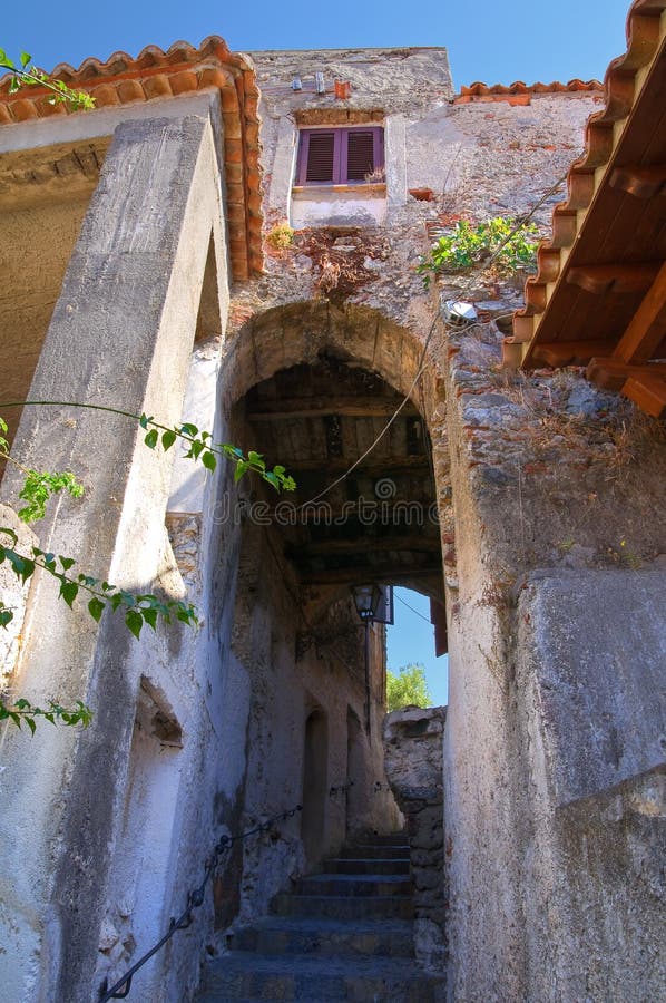 Alleyway. Scalea. Calabria. Italy. Stock Image - Image of cosenza ...