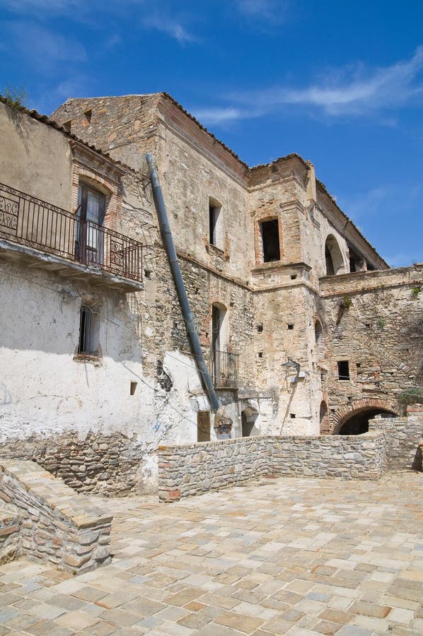 Alleyway. Tursi. Basilicata. Italy. Stock Photo - Image of italy, blue ...