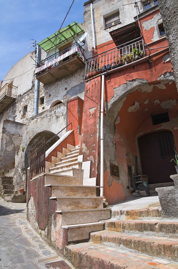 Alleyway. Tursi. Basilicata. Italy. Stock Photo - Image of ...