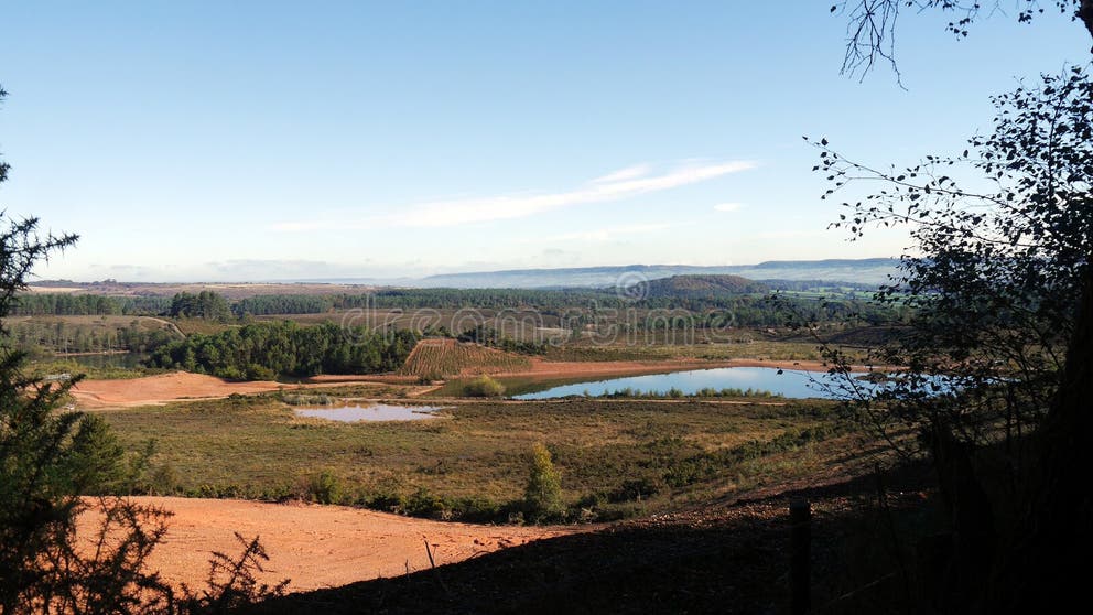 Allgemeine Steinbruchgrube Woodbury in Devon England Stockfoto - Bild ...