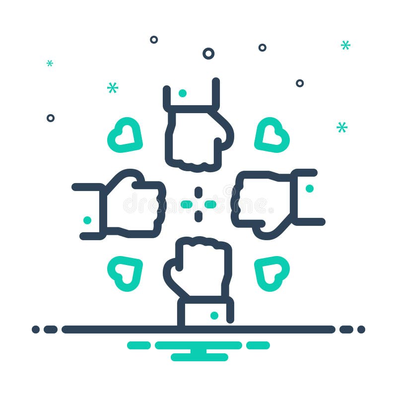 Mix Icon for Alliance, Join and Teamwork Stock Vector - Illustration of ...