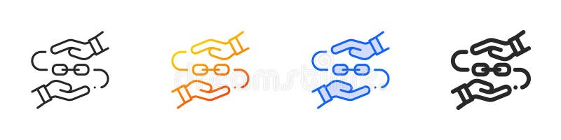 Alliance Icon.Thin Linear, Gradient, Blue Stroke and Bold Style Design ...