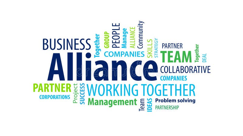 Alliance Word Cloud stock vector. Illustration of alliances - 150911270