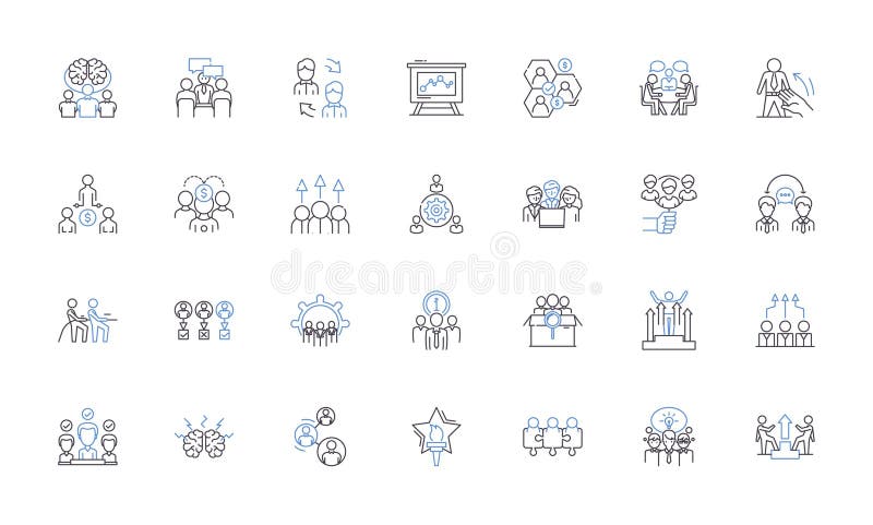 Allies Line Icons Collection. Support, Collaboration, Friendship ...