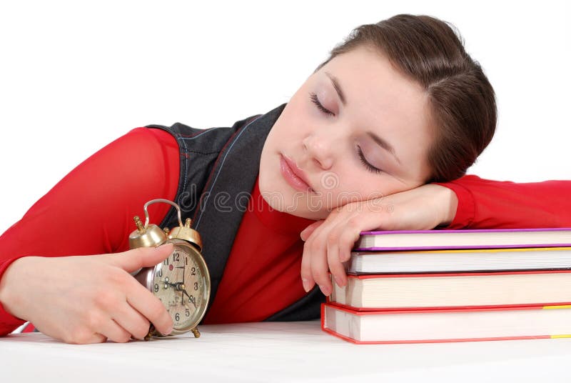 ALLIEVO ADDORMENTATO fotografia stock. Immagine di addormentato - 7790216