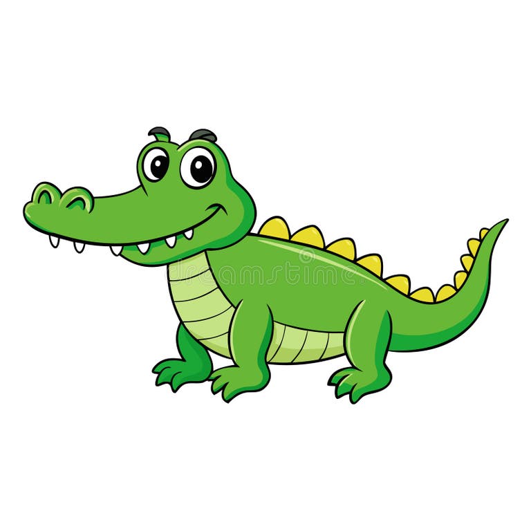 Alligator cartoon vector stock illustration. Illustration of smile ...