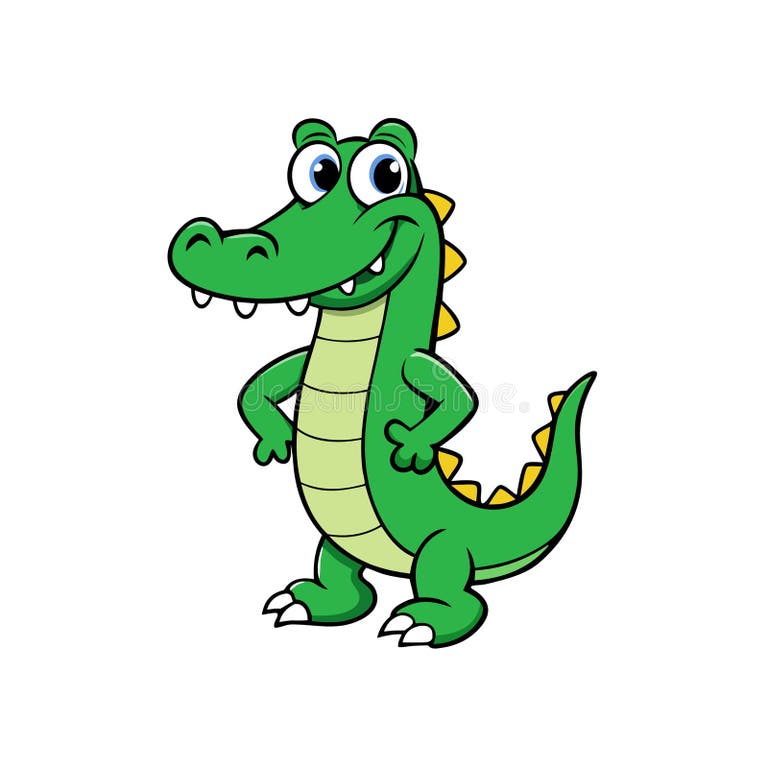 Alligator cartoon vector stock illustration. Illustration of icon ...