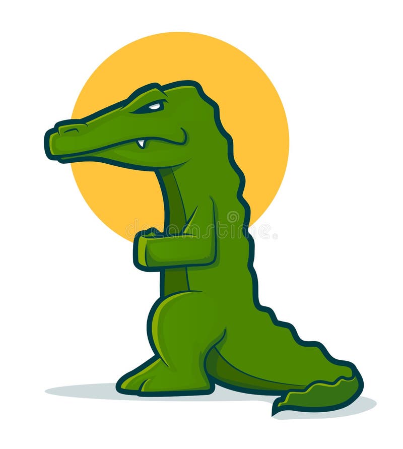 Cartoon Gator stock vector. Illustration of gator, standing - 5000139