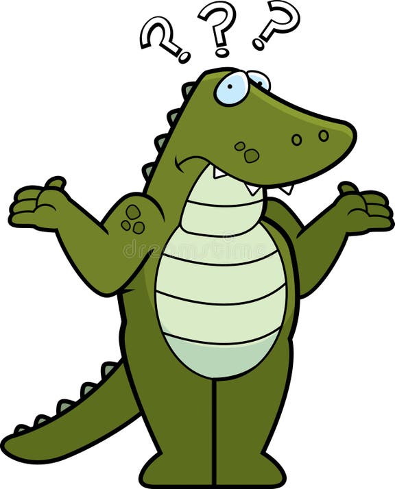 Alligator Confused stock vector. Illustration of reptile - 14165023