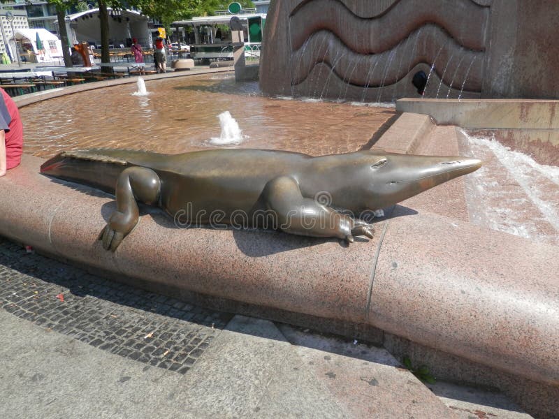 Alligator Fountain stock photo. Image of fountain, step - 56649646