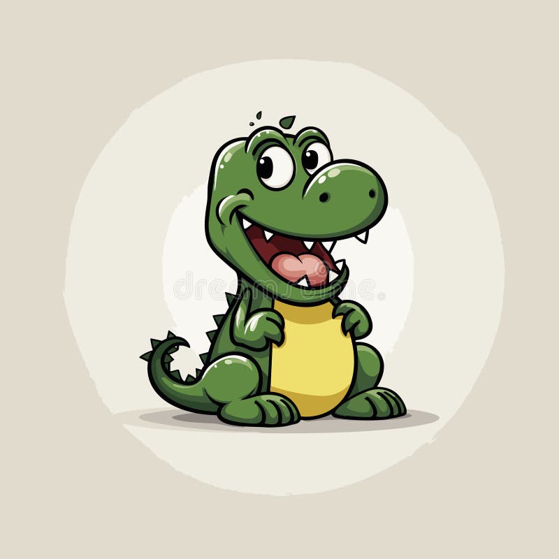 Alligator. Alligator Hand-drawn Comic Illustration. Cute Vector Doodle ...