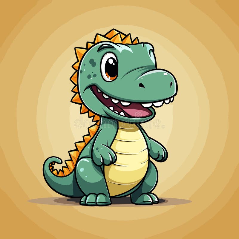 Alligator. Alligator Hand-drawn Comic Illustration. Cute Vector Doodle ...