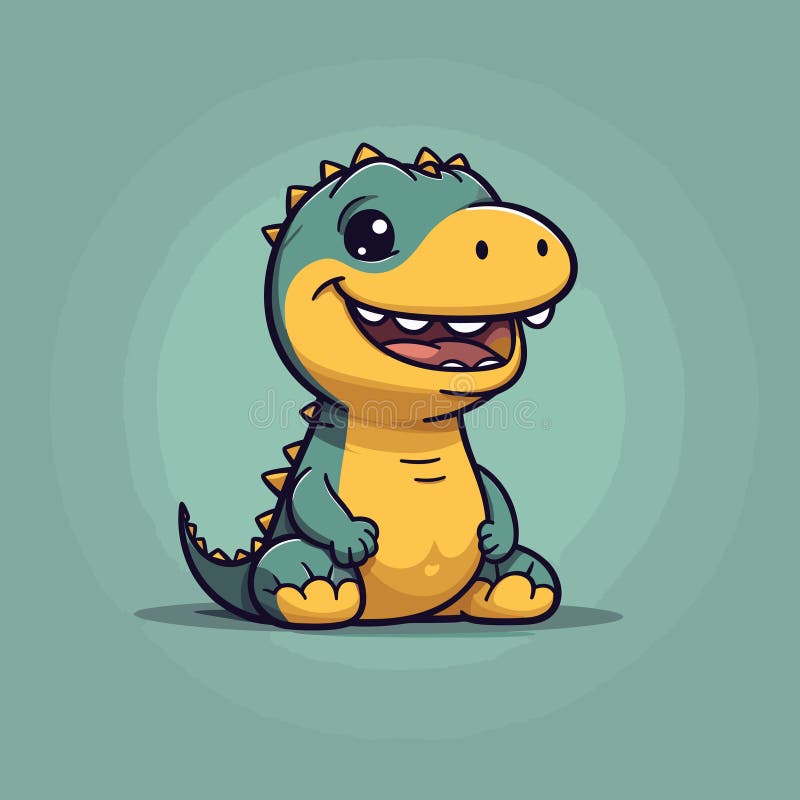 Alligator. Alligator Hand-drawn Comic Illustration. Cute Vector Doodle ...