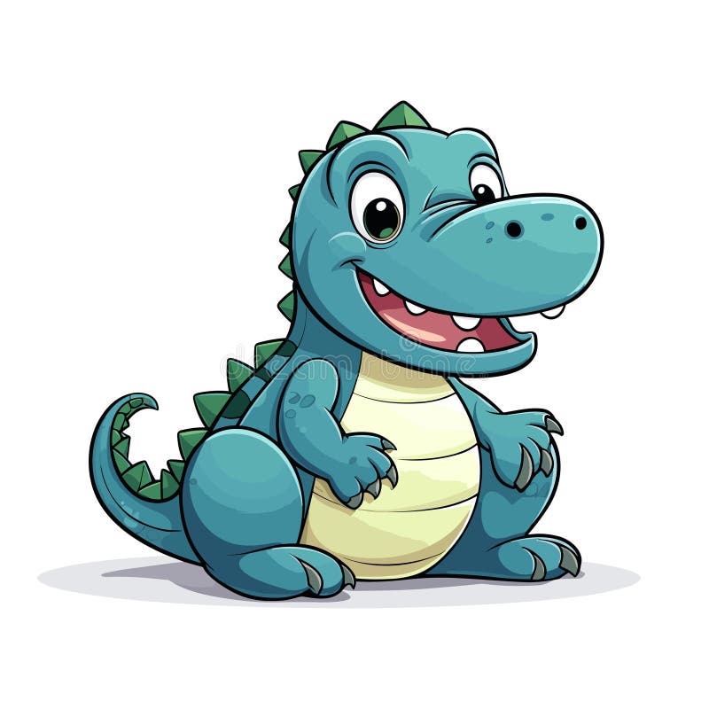 Alligator. Alligator Hand-drawn Comic Illustration. Cute Vector Doodle ...