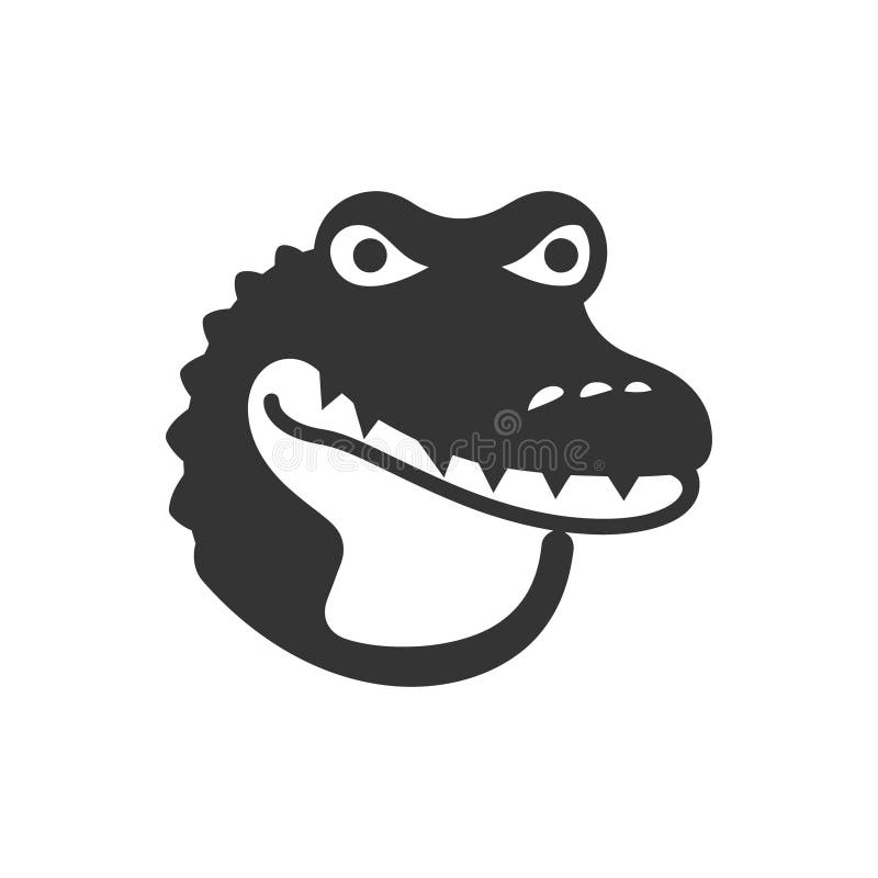 Alligator icon stock vector. Illustration of white, vector - 293140339