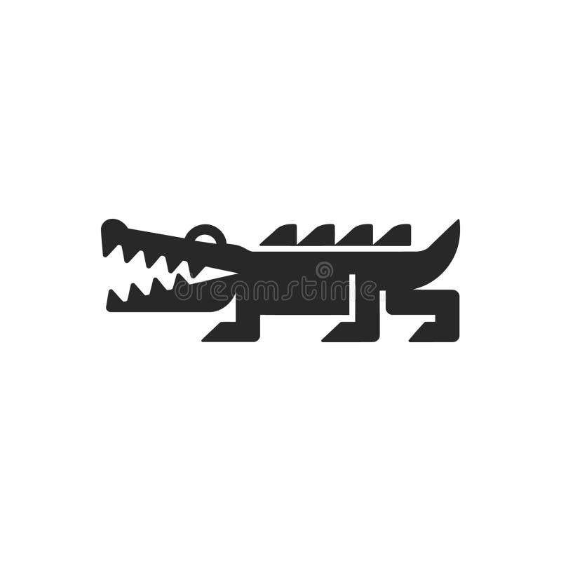 Alligator Minimalist Icon stock vector. Illustration of design - 361759128