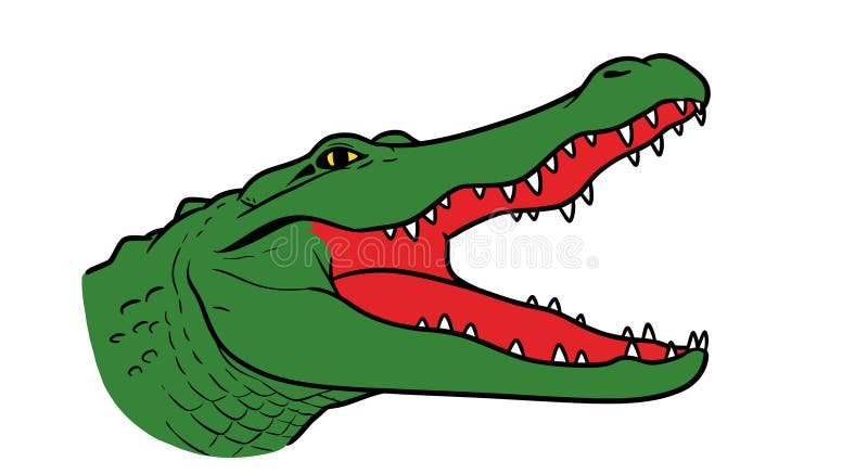 Alligator mouth clipart stock vector. Illustration of scales - 365241121