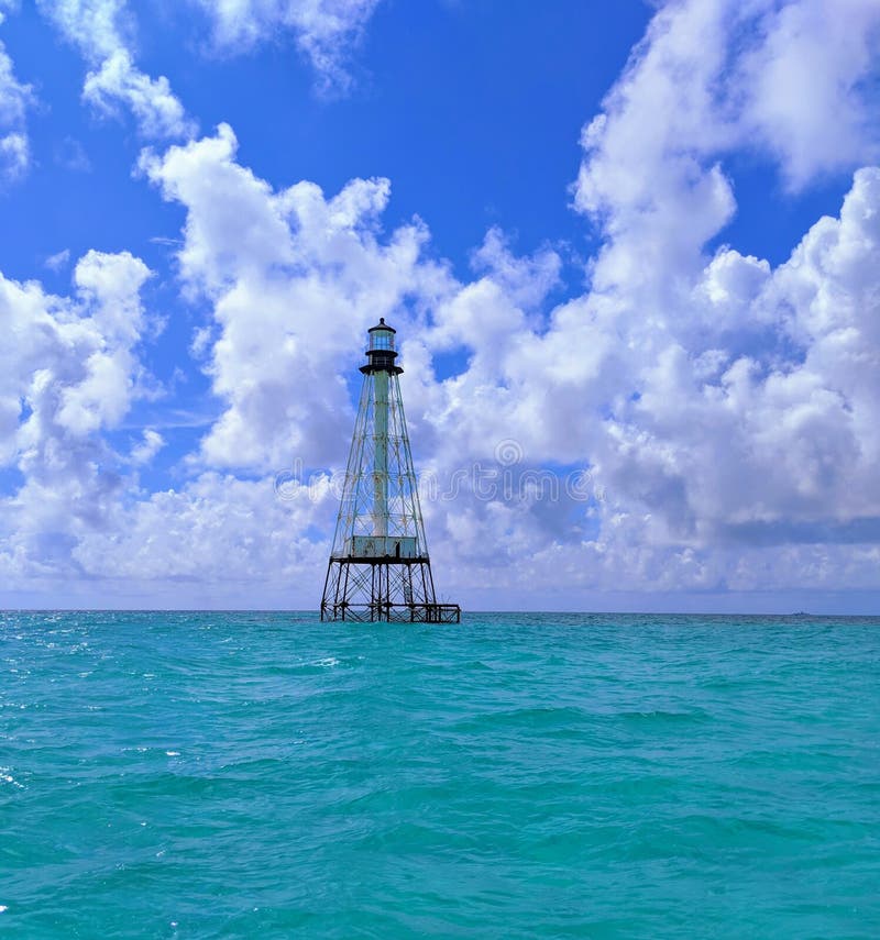 Alligator Reef Lighthouse Off Florida Keys Stock Photos - Free ...