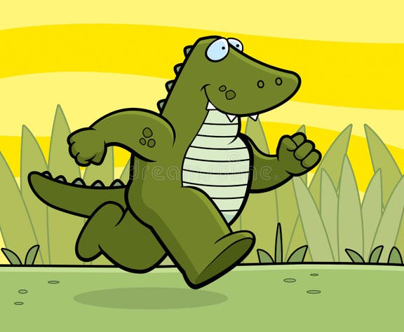 Crocodile Running Cartoon Stock Illustrations – 128 Crocodile Running ...