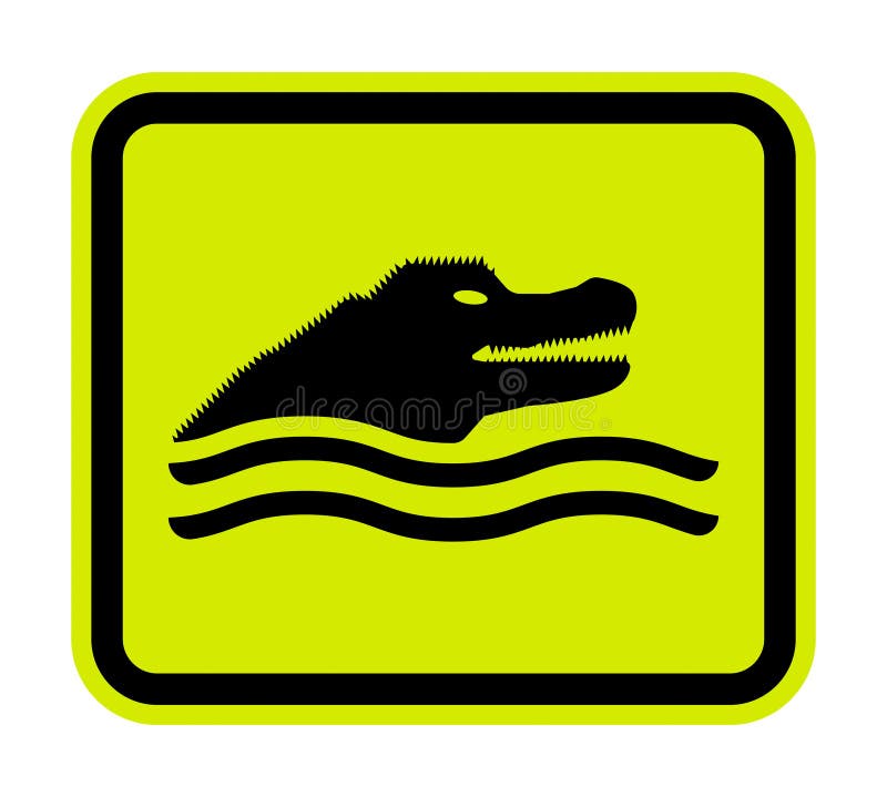 Alligator Sign, Alligator Area Sign Stock Vector - Illustration of ...