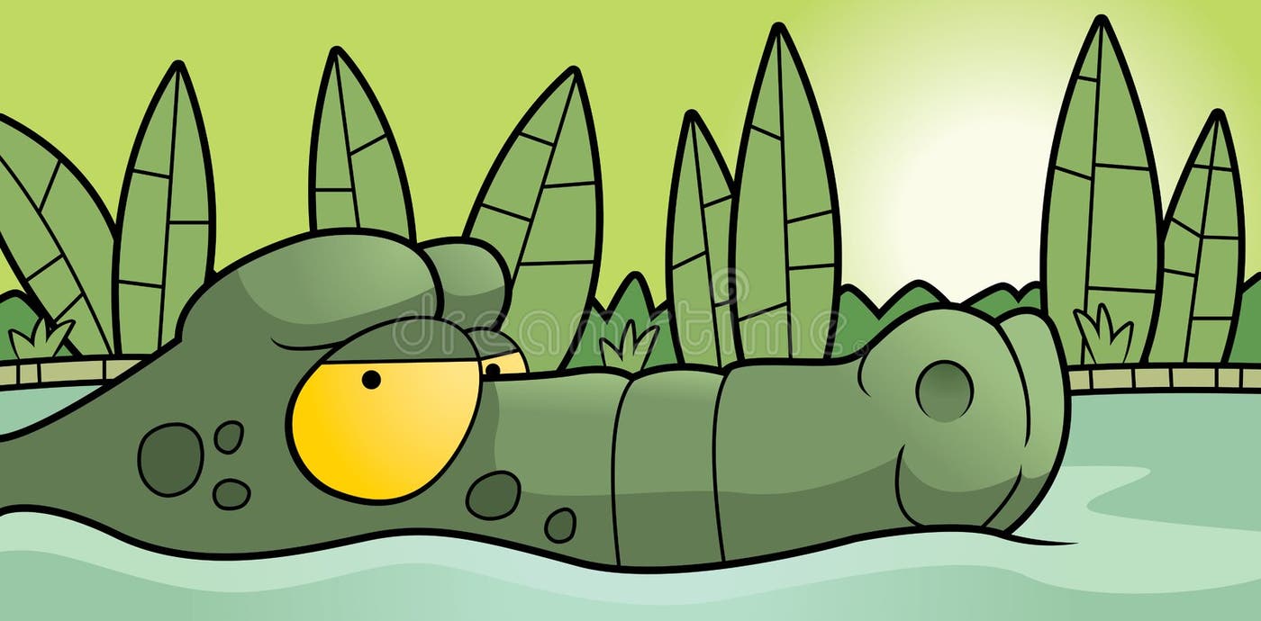 Gator Swimming Stock Illustrations – 190 Gator Swimming Stock ...