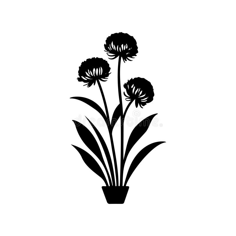 Allium Icon Hand Draw Black Colour Plants Logo Symbol Perfect Stock ...